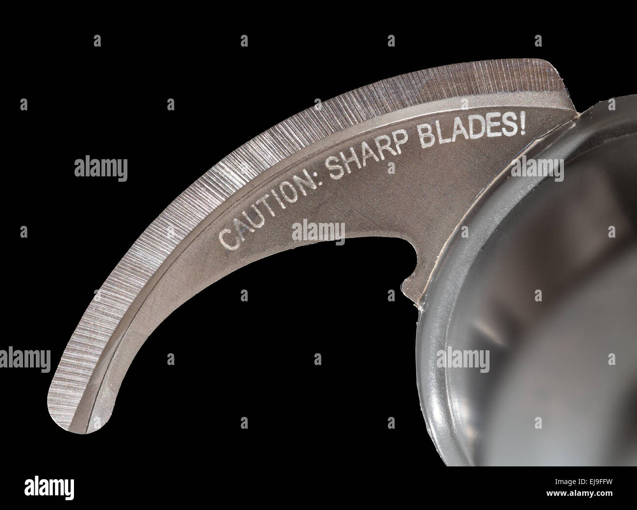 Sharp blade of food processor isolated Stock Photo - Alamy