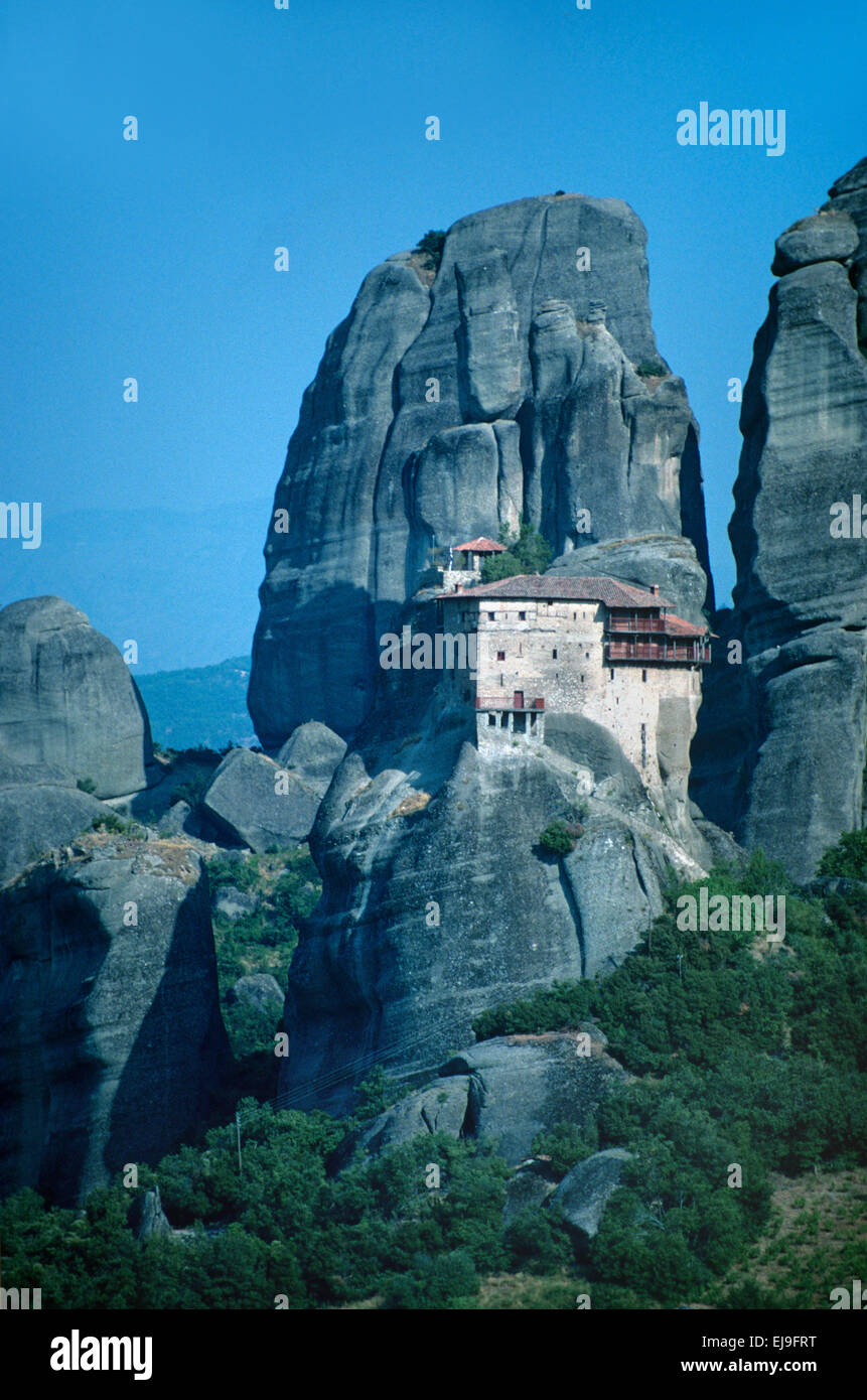Holy Monastery of Saint Nicholas Anapausas Meteora Greece Stock Photo ...