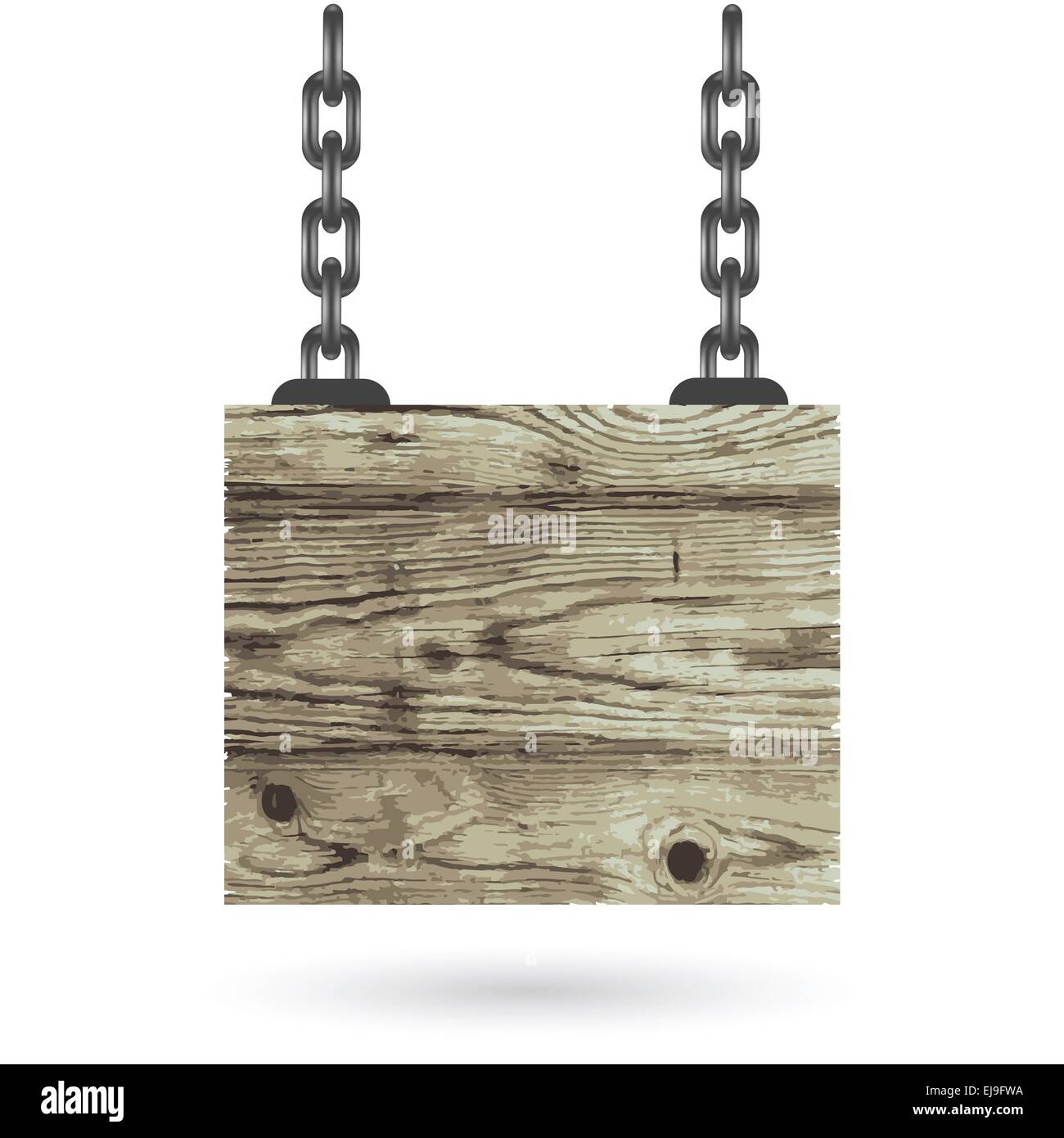 Old color wooden board with chain Stock Photo - Alamy