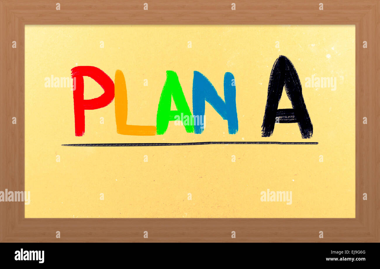 Plan A Concept Stock Photo - Alamy