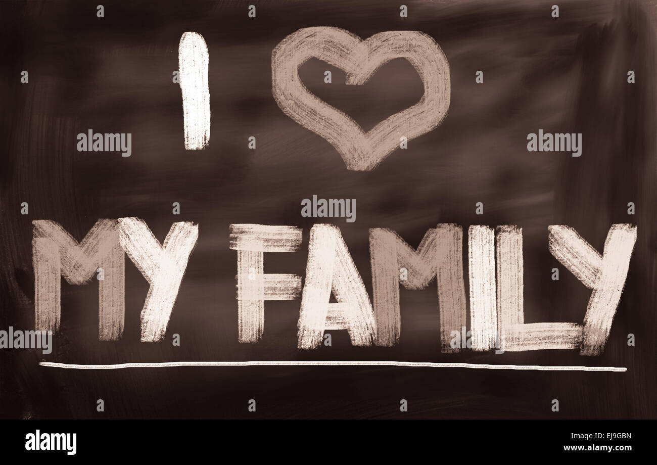I Love My Family Concept Stock Photo - Alamy