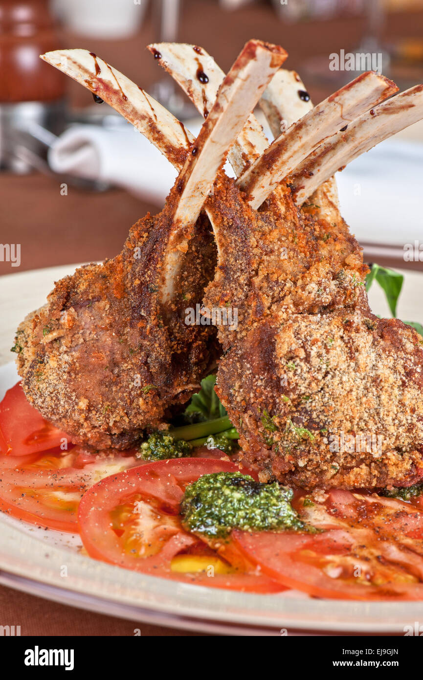 roasted lamb rib Stock Photo - Alamy