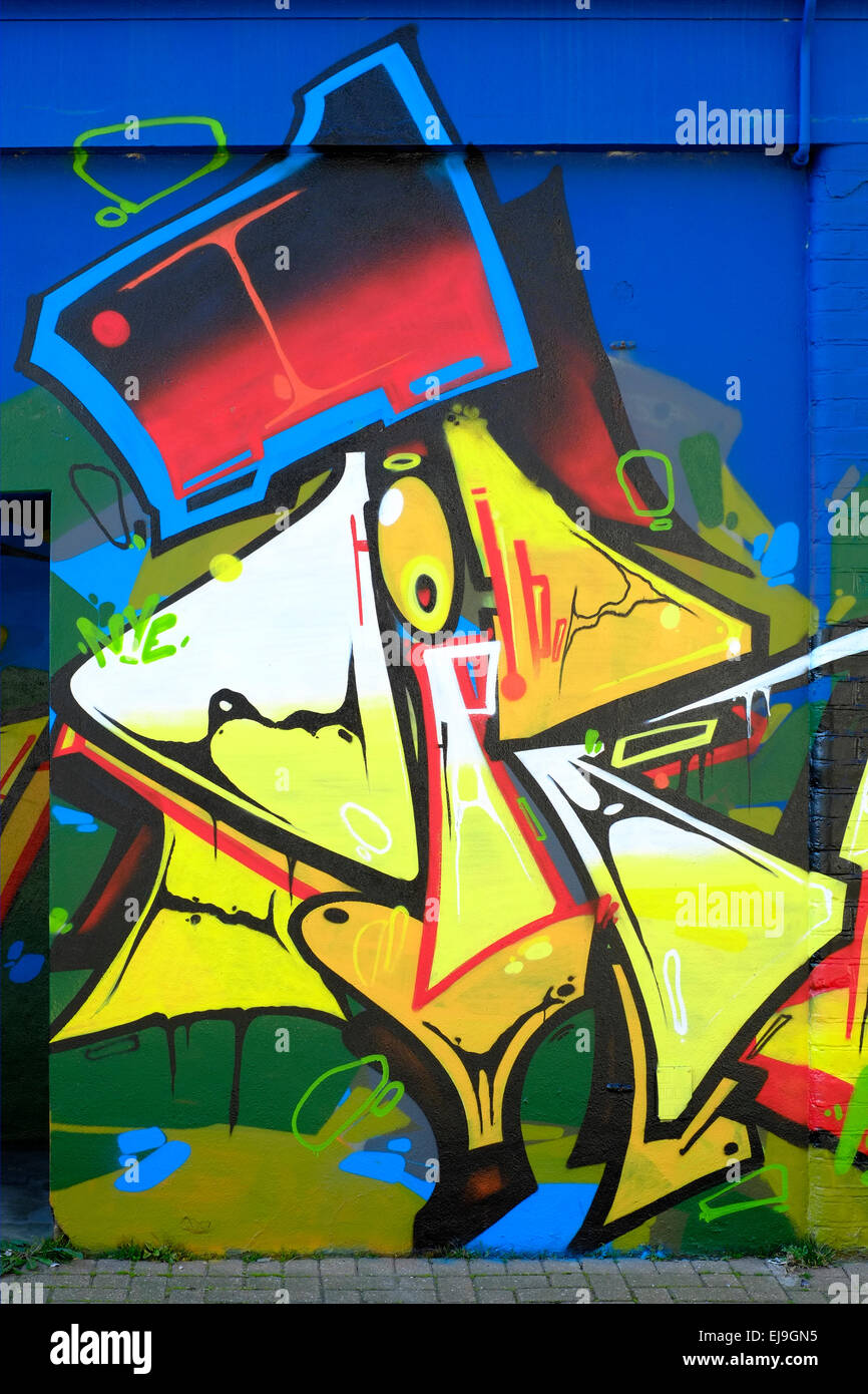 modern street art graffiti spray painted on a wall Stock Photo - Alamy