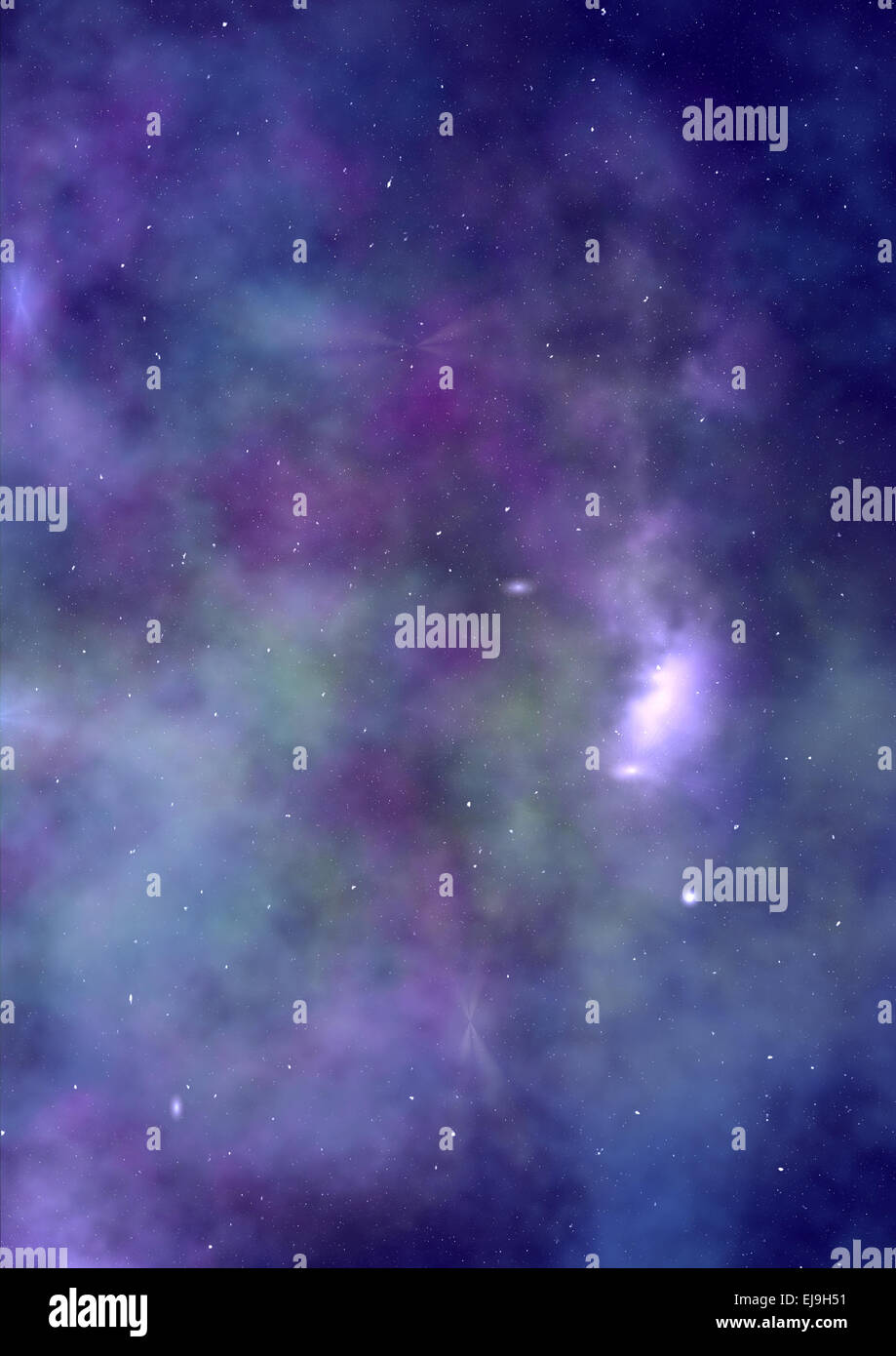 Star field in space and a nebulae Stock Photo - Alamy