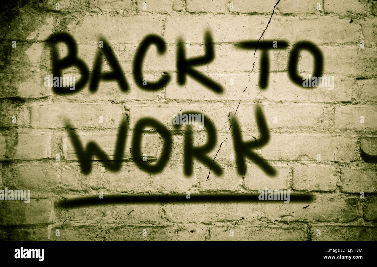 Back To Work Concept Stock Photo - Alamy