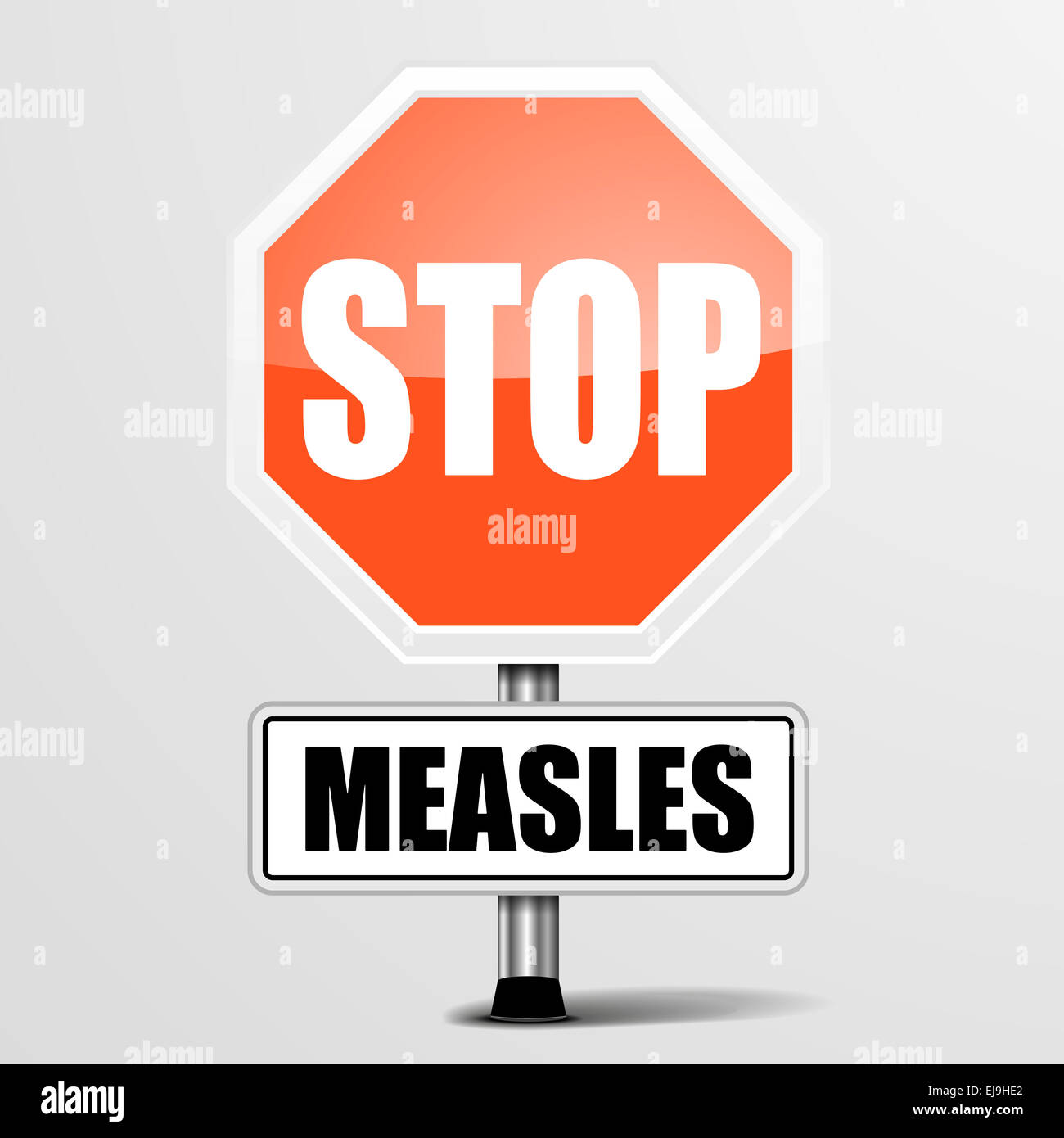red measles Stop Sign Stock Photo - Alamy