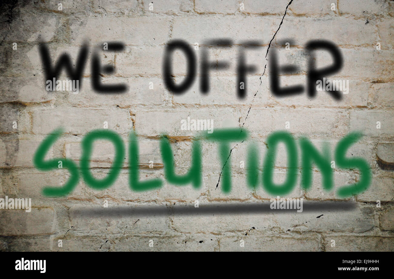 We Offer Solutions Concept Stock Photo - Alamy