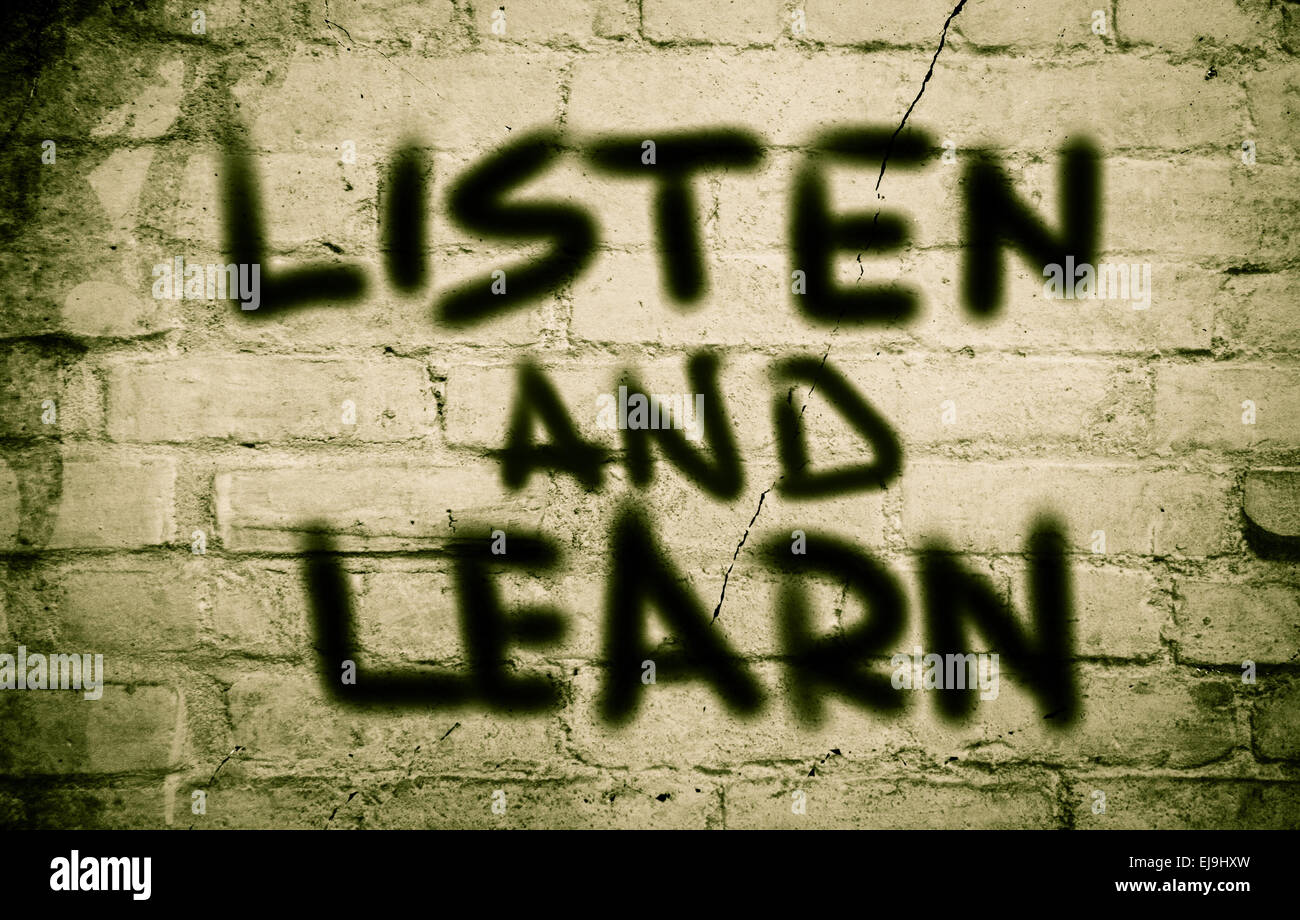 Listen And Learn Concept Stock Photo - Alamy