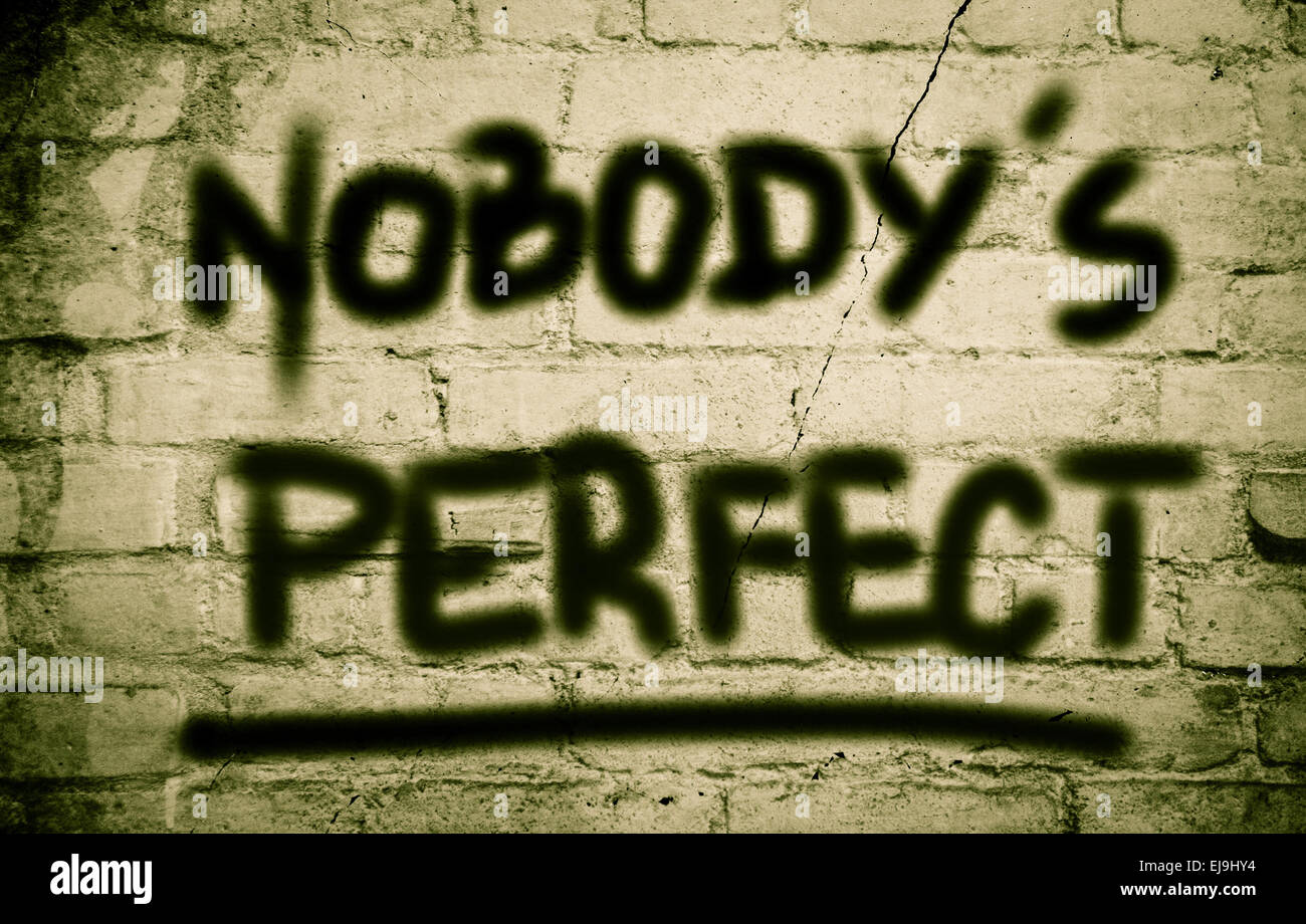 Nobody's Perfect Concept Stock Photo - Alamy