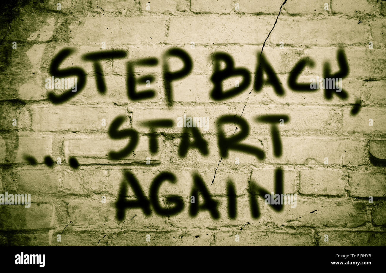 Step Back Start Again Concept Stock Photo - Alamy