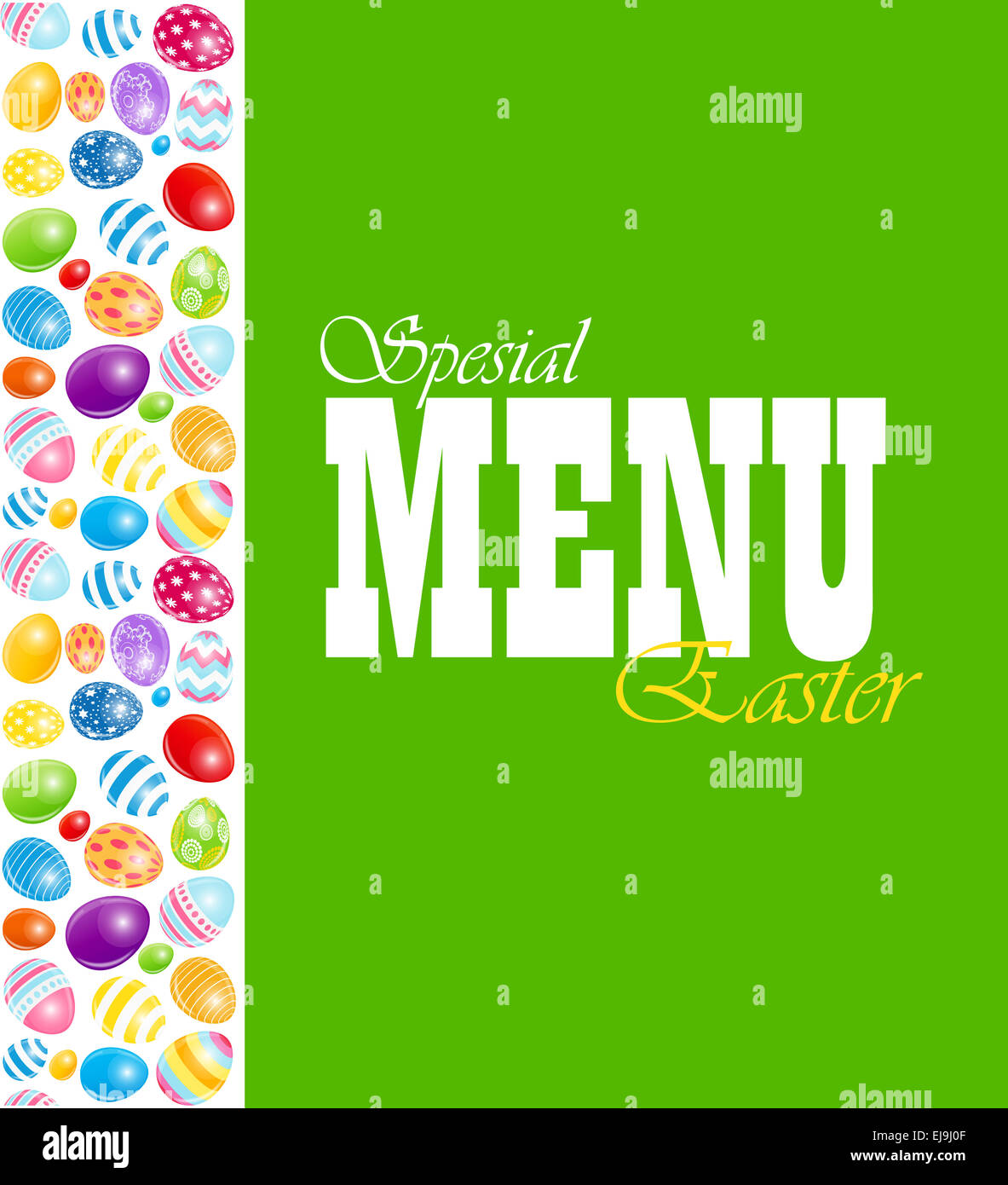 Beautiful Easter Egg Menu Vector Illustration EPS10 Stock Photo - Alamy