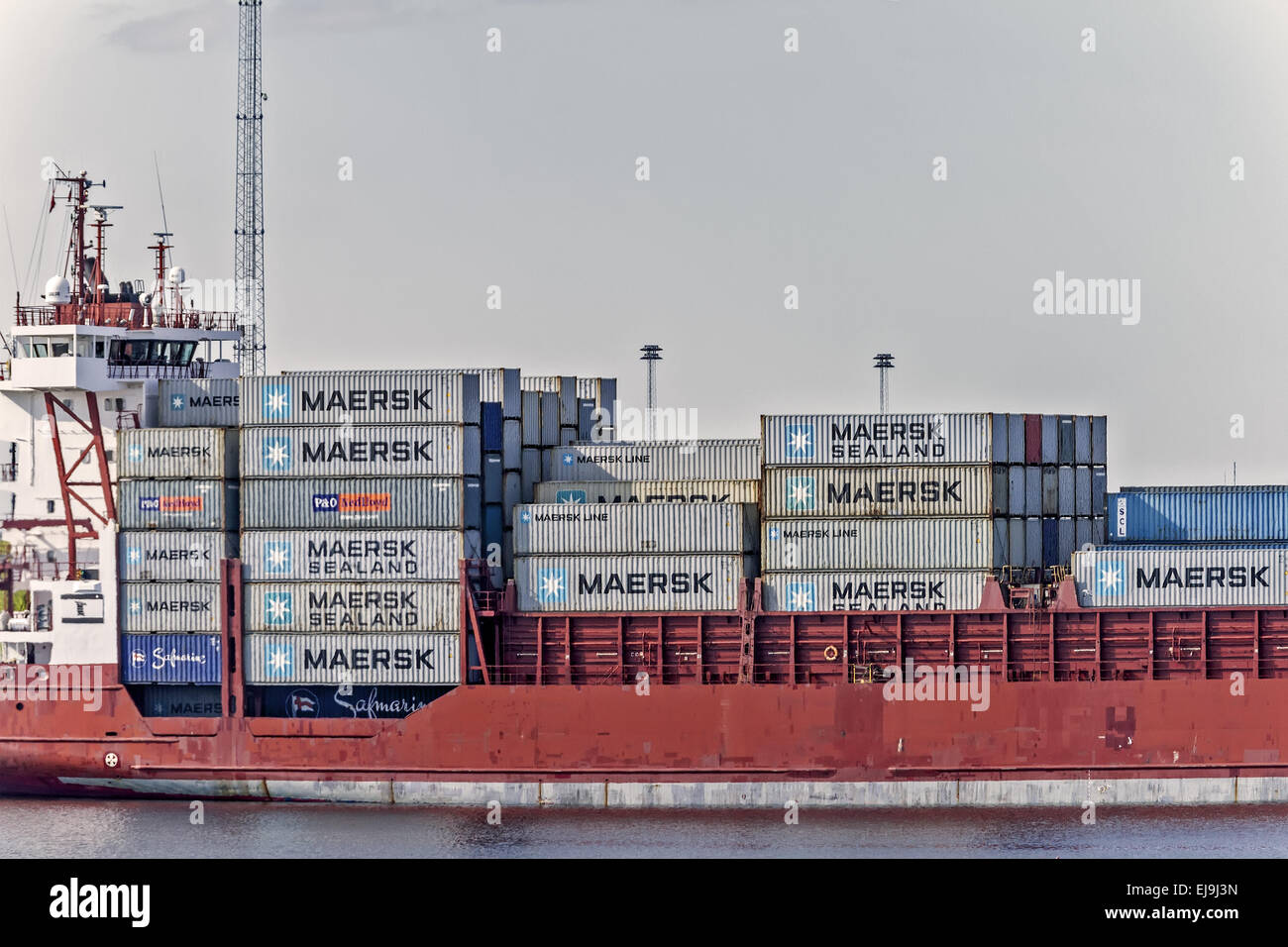 Container Ship Closeup Copenhagen Denmark Stock Photo - Alamy