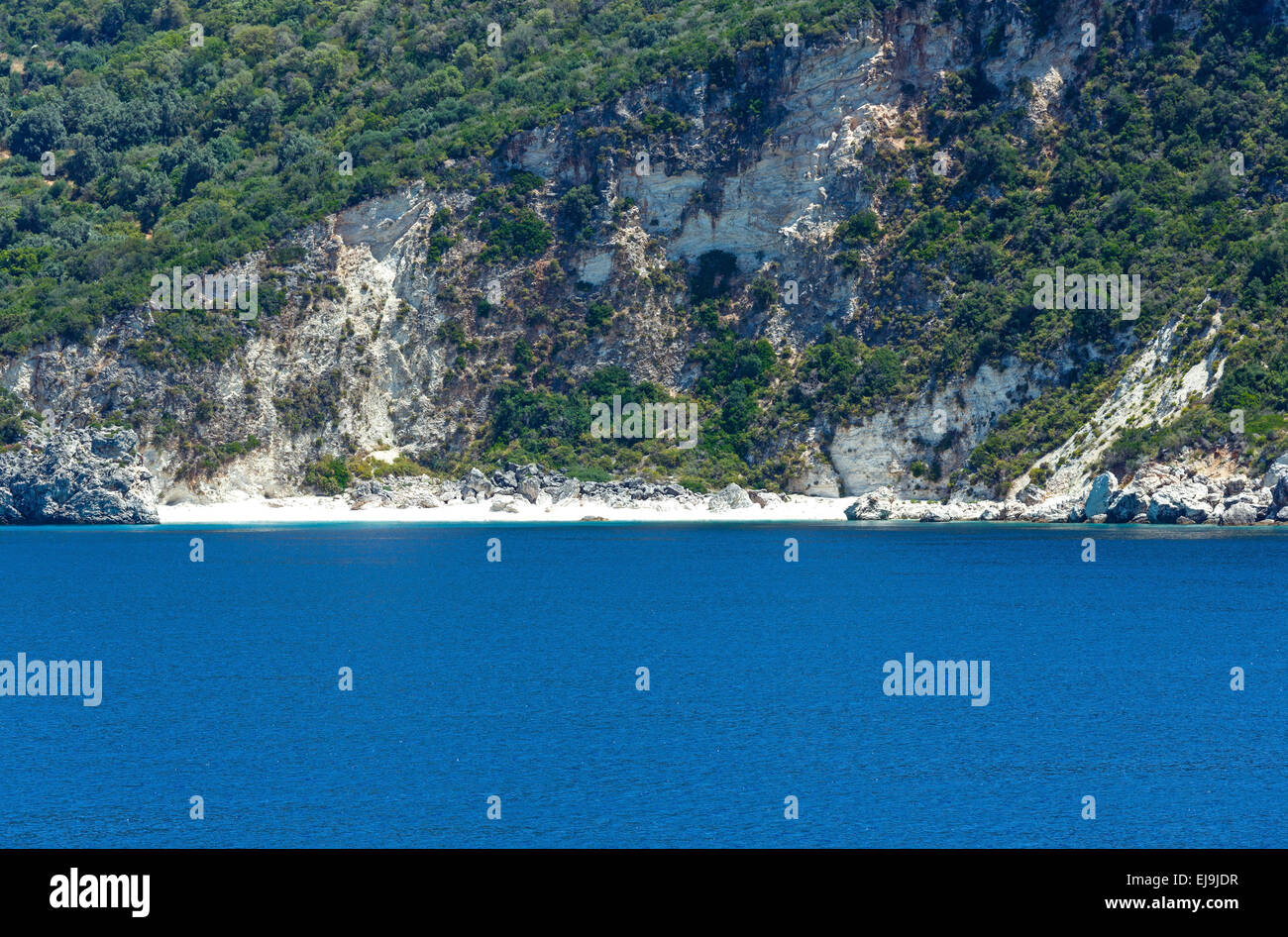 Sea summer coast view from ferry (Greece Stock Photo - Alamy
