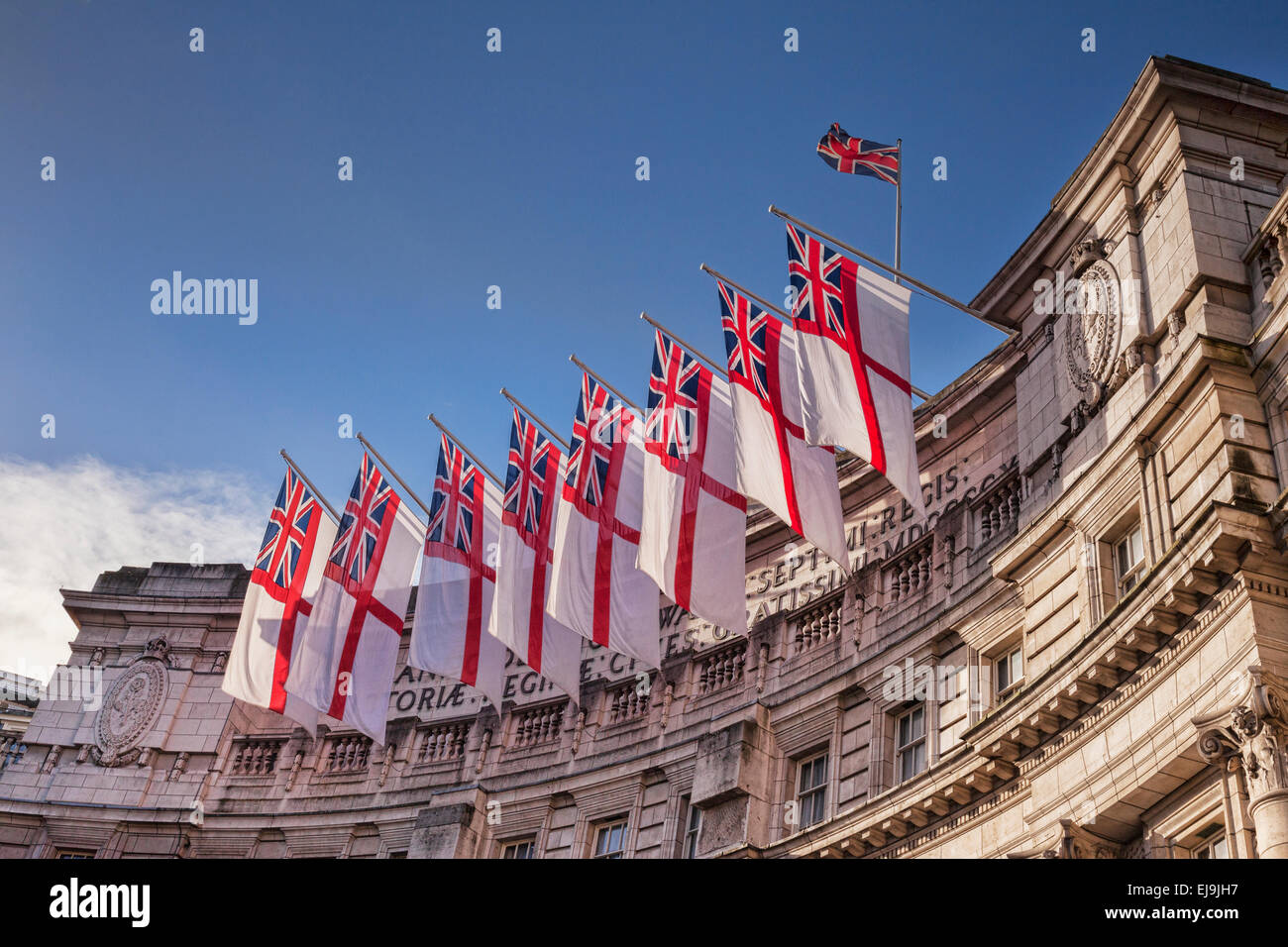 Admiralty Arch flying White Ensigns, the flag of the Royal Navy Stock ... Admiralty Arch flying White Ensigns, the flag of the Royal Navy Stock ...