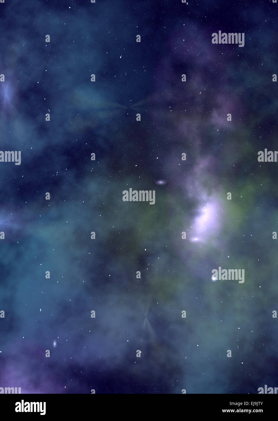 Star field in space and a nebulae Stock Photo - Alamy