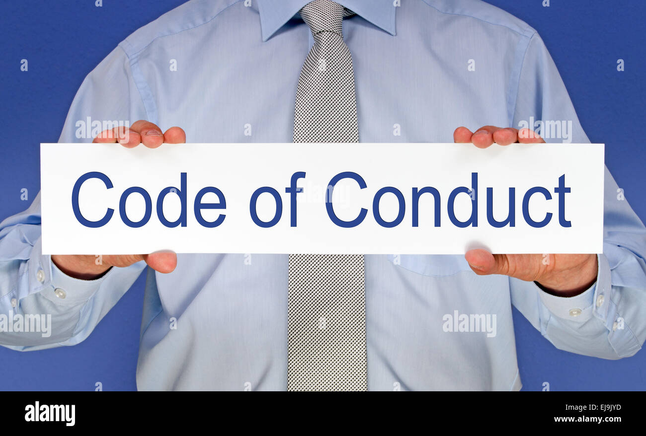 Sign rules conduct social hi-res stock photography and images - Alamy