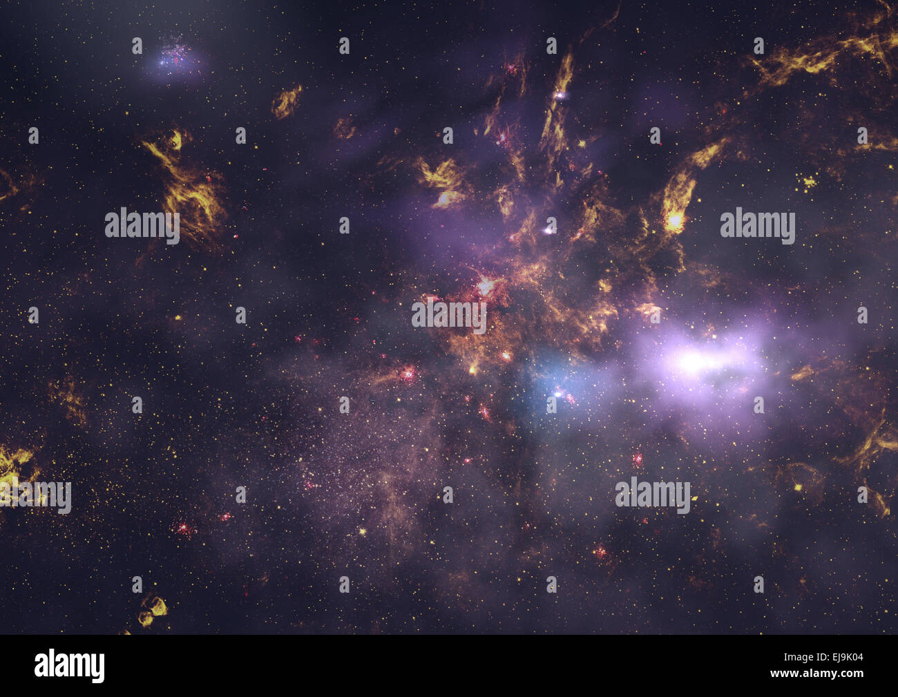 Star field in space and a nebulae Stock Photo - Alamy