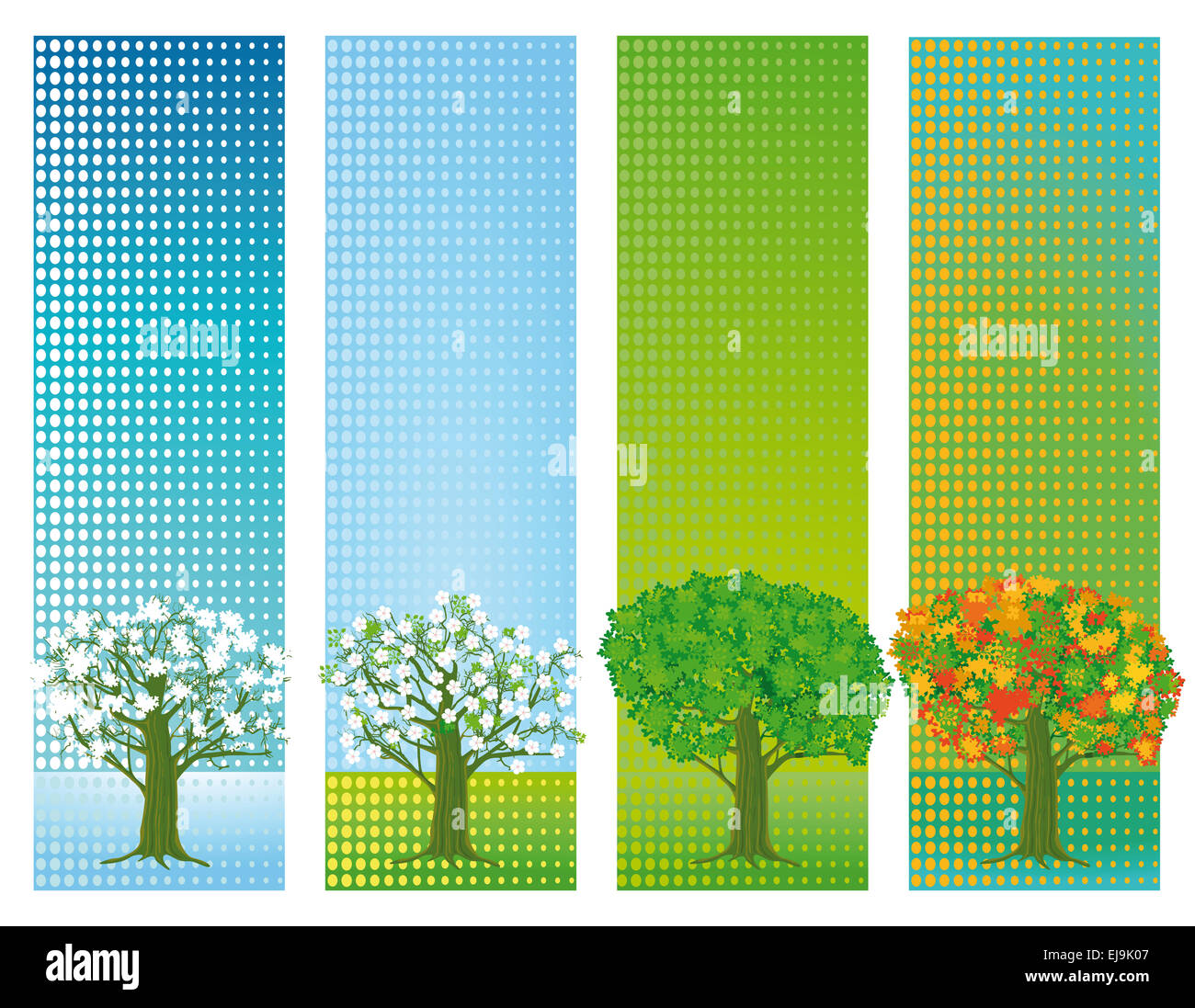 Four seasons banners Stock Photo - Alamy
