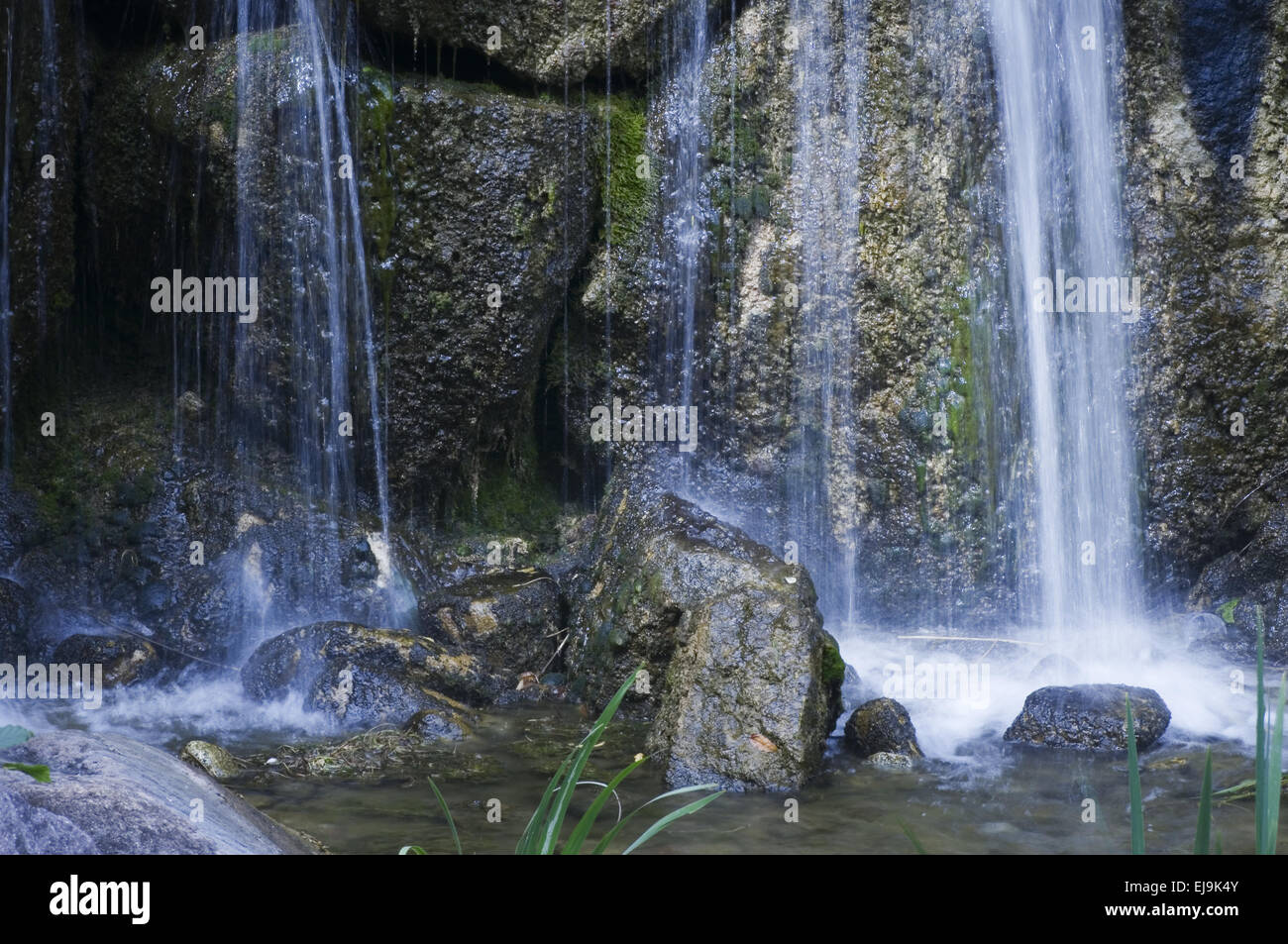 falling water on stones Stock Photo - Alamy