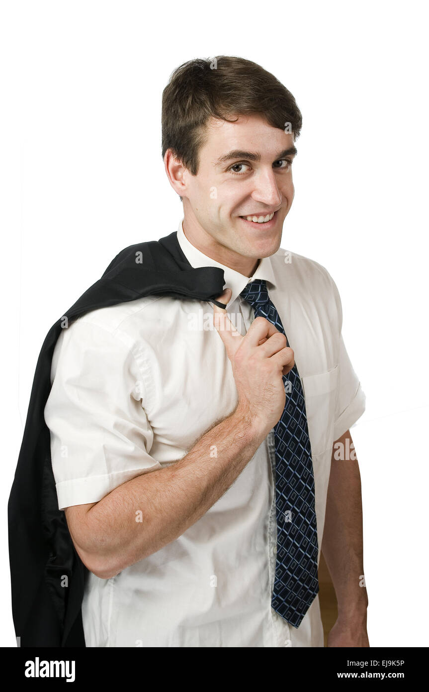 smart man on white Stock Photo - Alamy