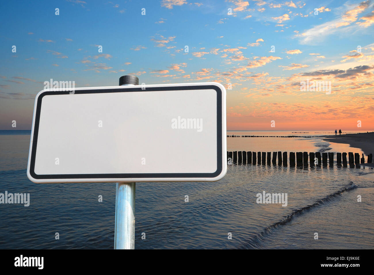blank sign on the Baltic Sea Stock Photo - Alamy