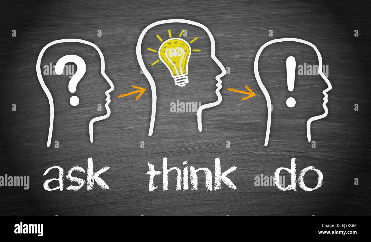 ask - think - do Stock Photo - Alamy