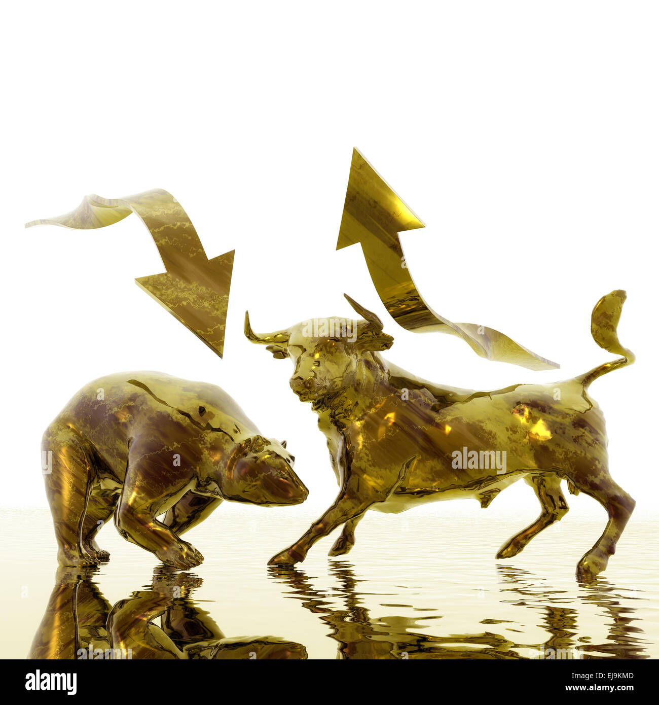 Bull and Bear Stock Photo - Alamy