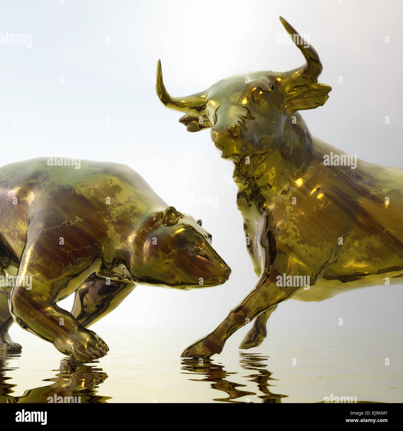 Bull and Bear Stock Photo - Alamy