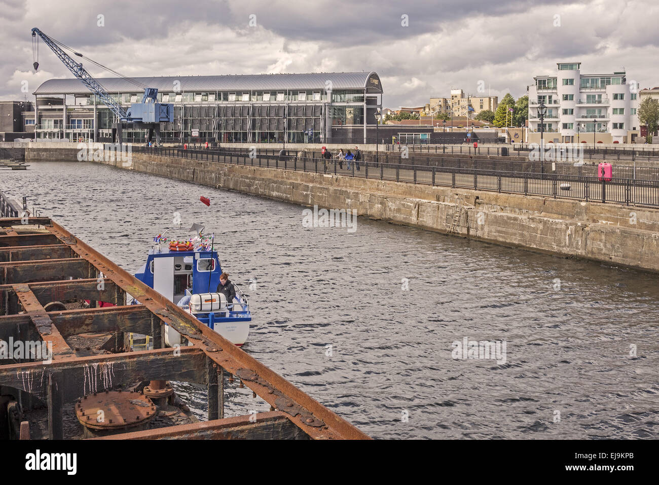 Old Dry Dock Area Cardiff Bay Glamorgan UK Stock Photo - Alamy