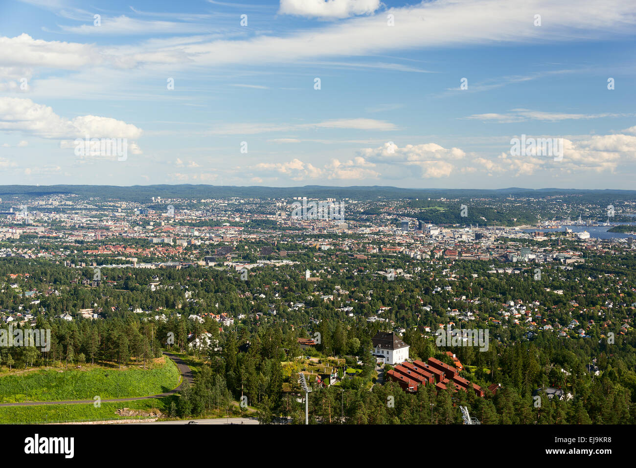 Panorama view of Oslo from Holmenkollen Stock Photo - Alamy