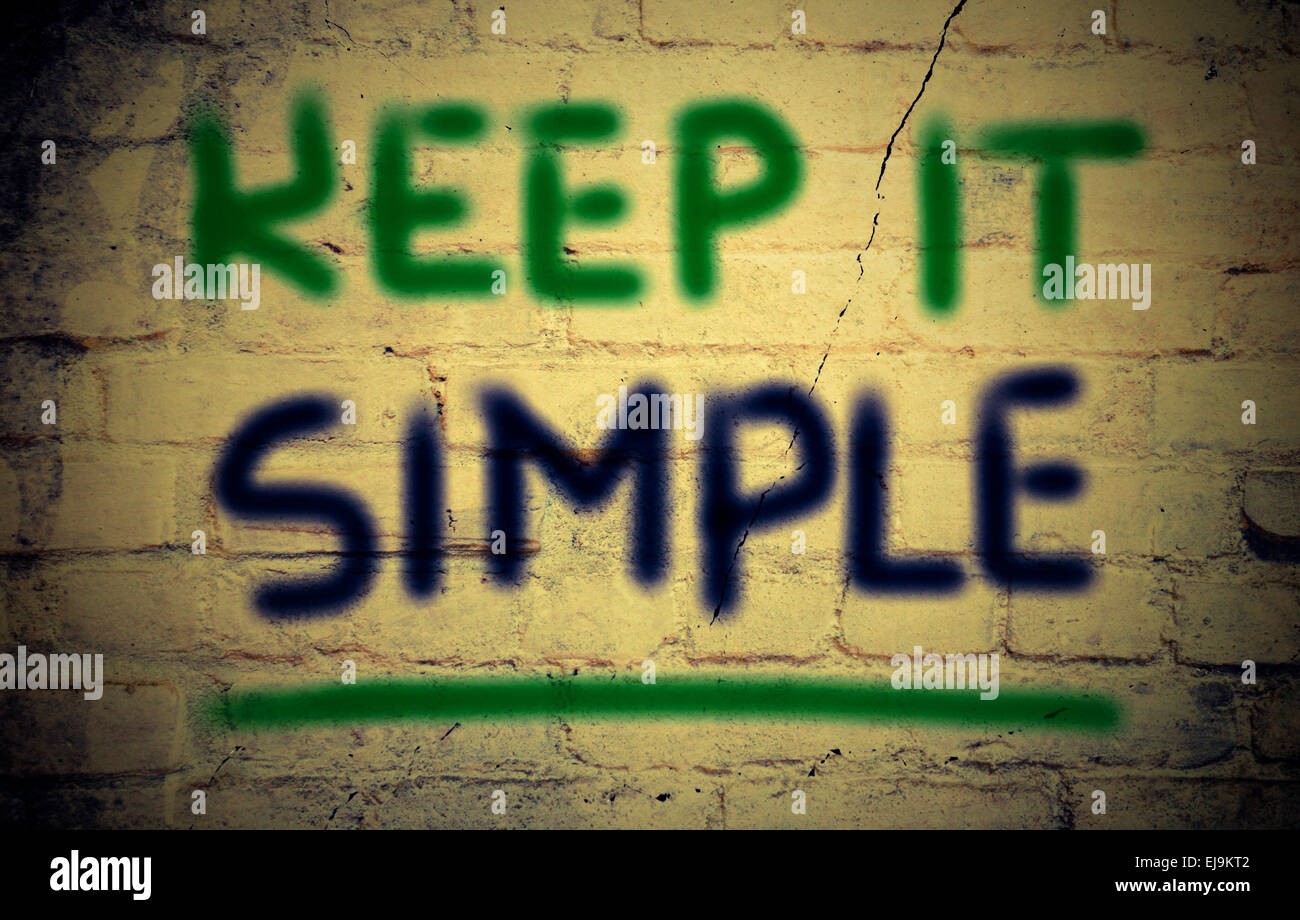 Keep It Simple Concept Stock Photo - Alamy