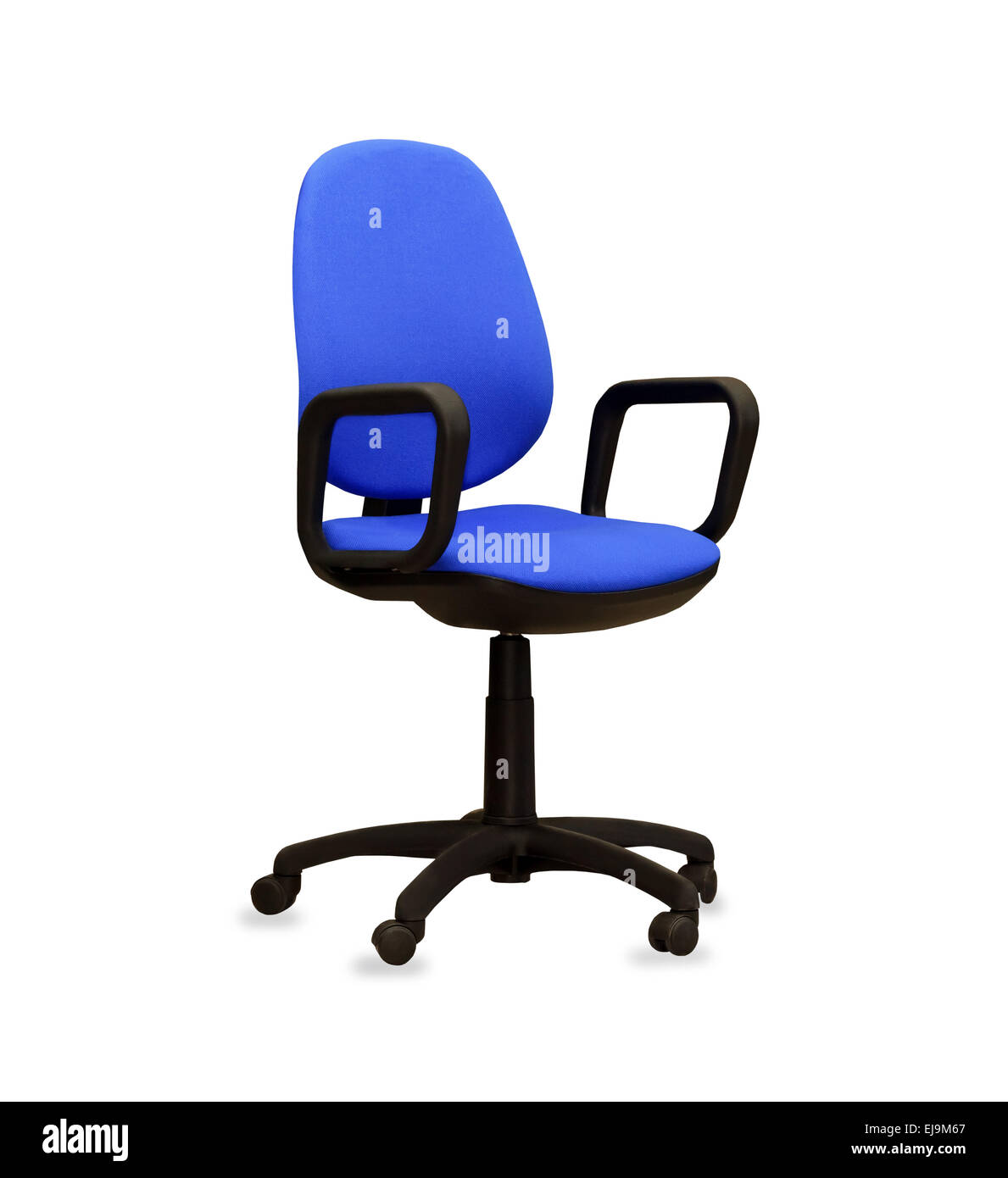 The blue office chair. Isolated Stock Photo - Alamy