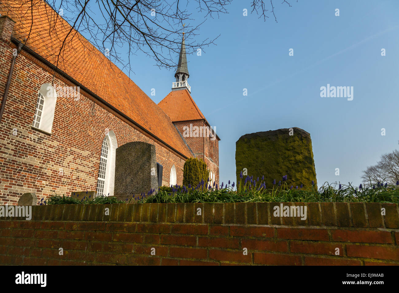 Church and cemetery Stock Photo - Alamy