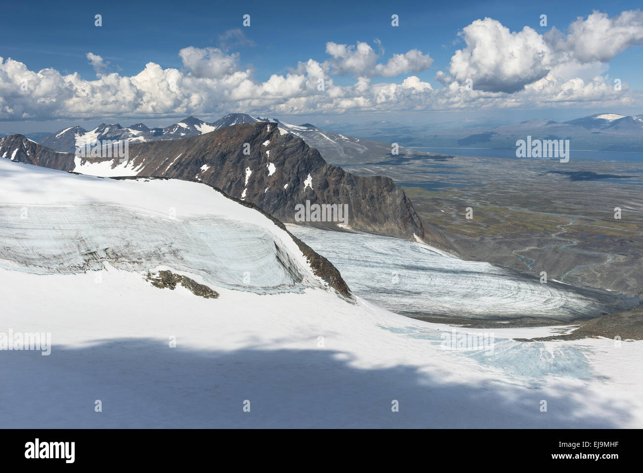View to lake akkajaure and akka mountains hi-res stock photography and ...
