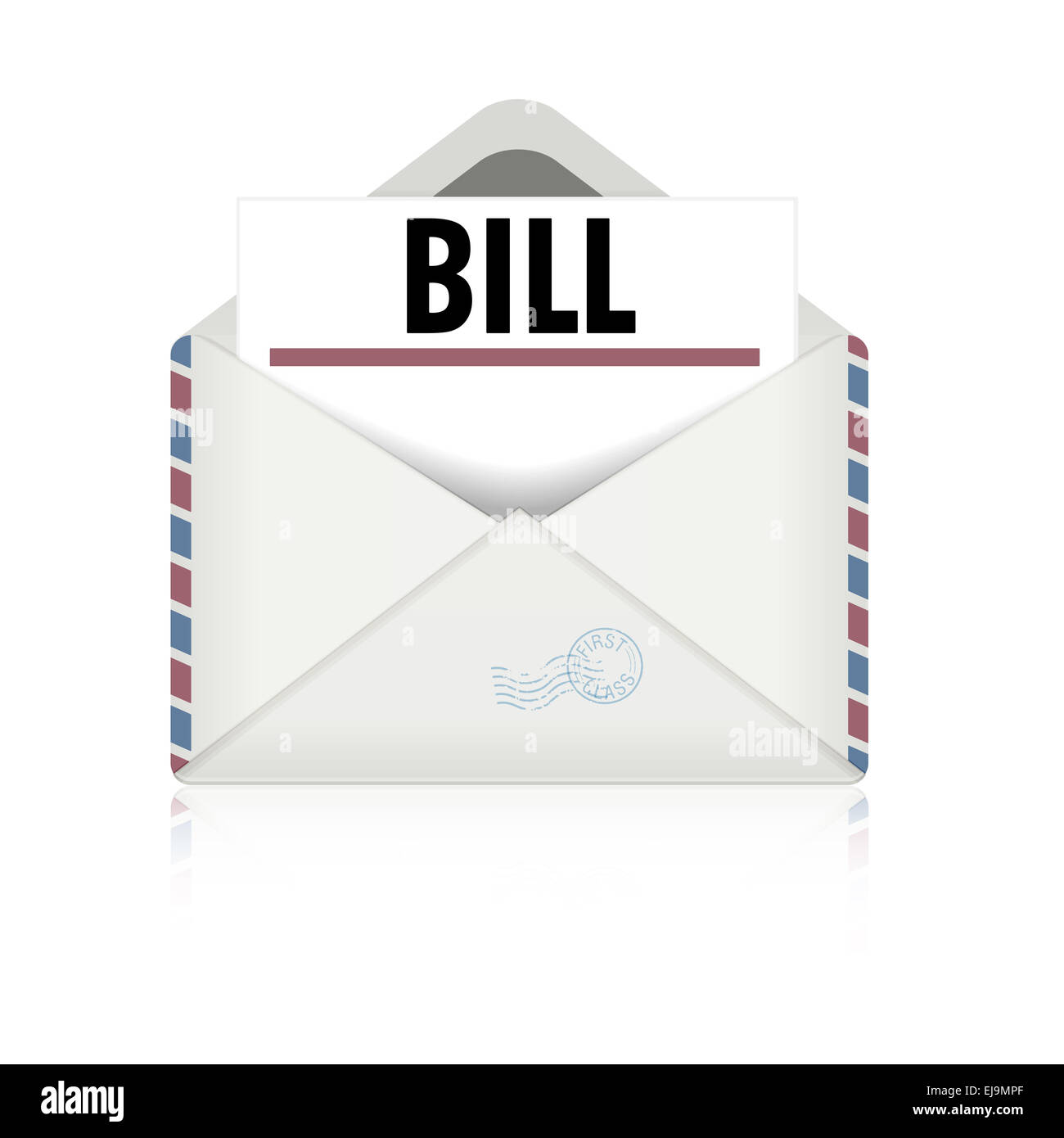 open envelope bill Stock Photo - Alamy