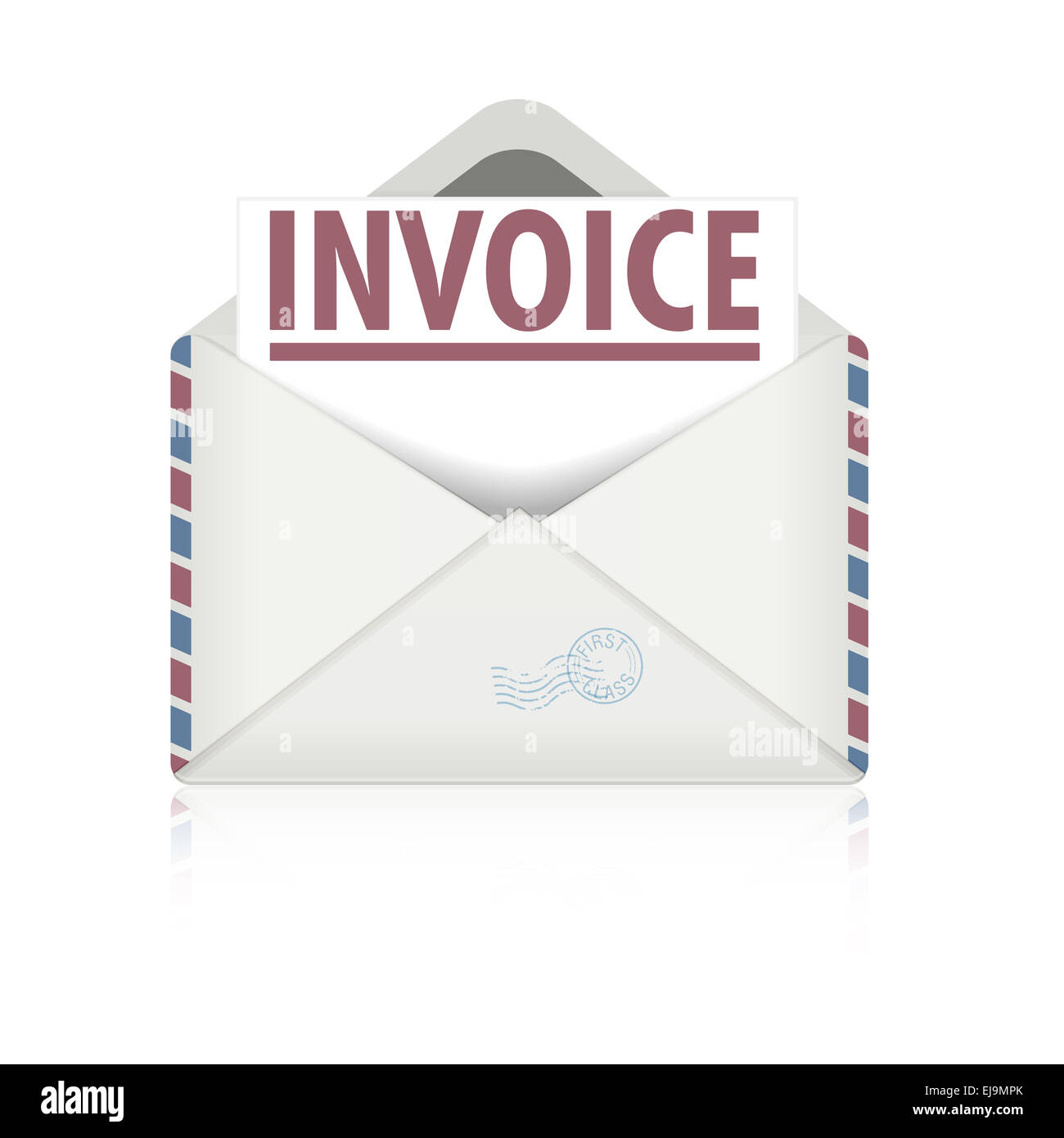 open envelope invoice Stock Photo - Alamy