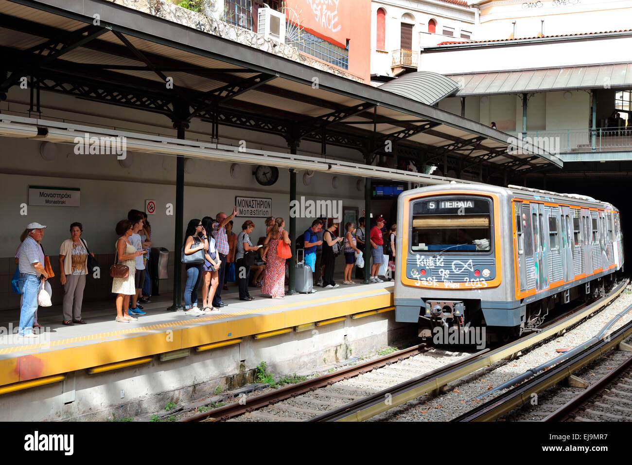 Greece Athens metro Stock Photo - Alamy
