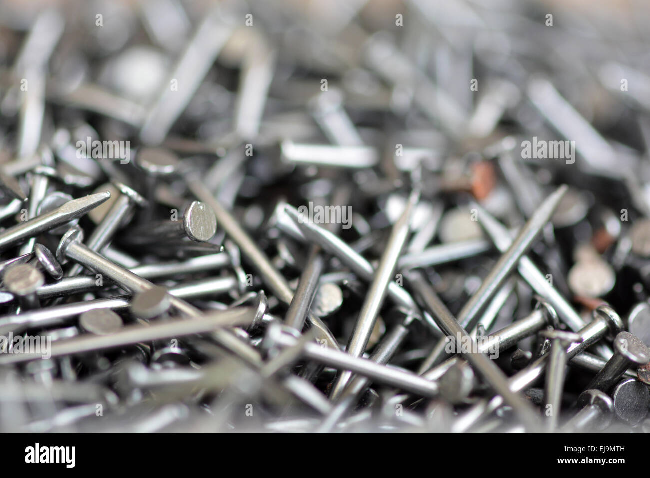 Metal nails set, macro Stock Photo - Alamy