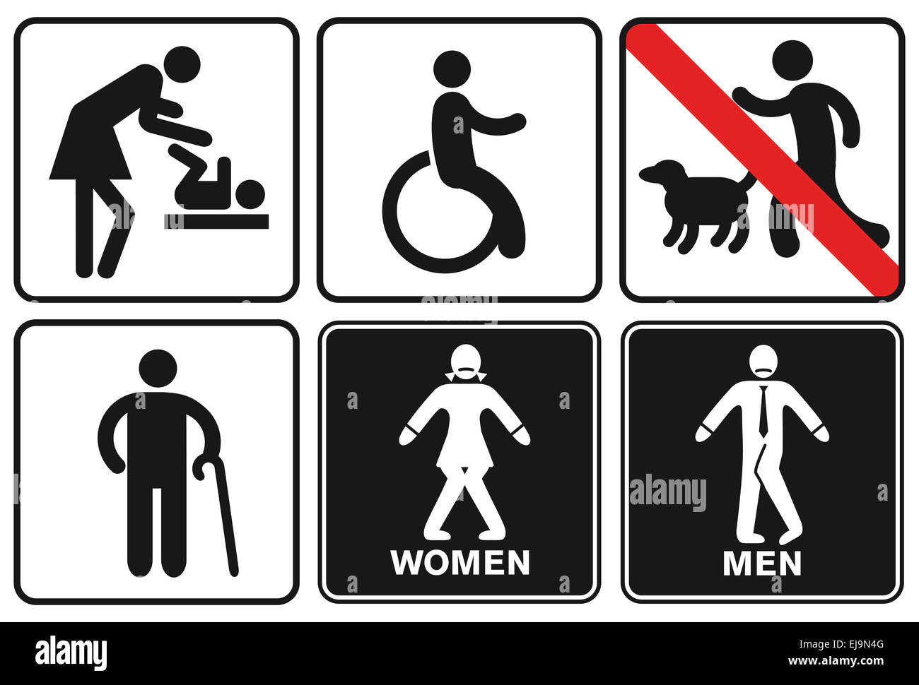 Signs, signpost disabled Stock Photo - Alamy