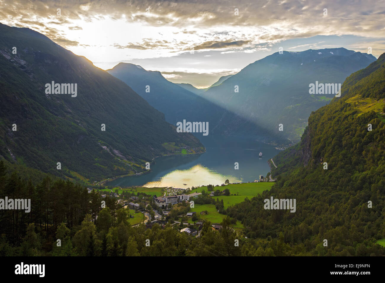 View of Geiranger Stock Photo - Alamy