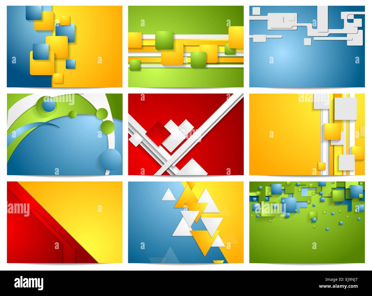 Colorful bright technology backgrounds set Stock Photo - Alamy