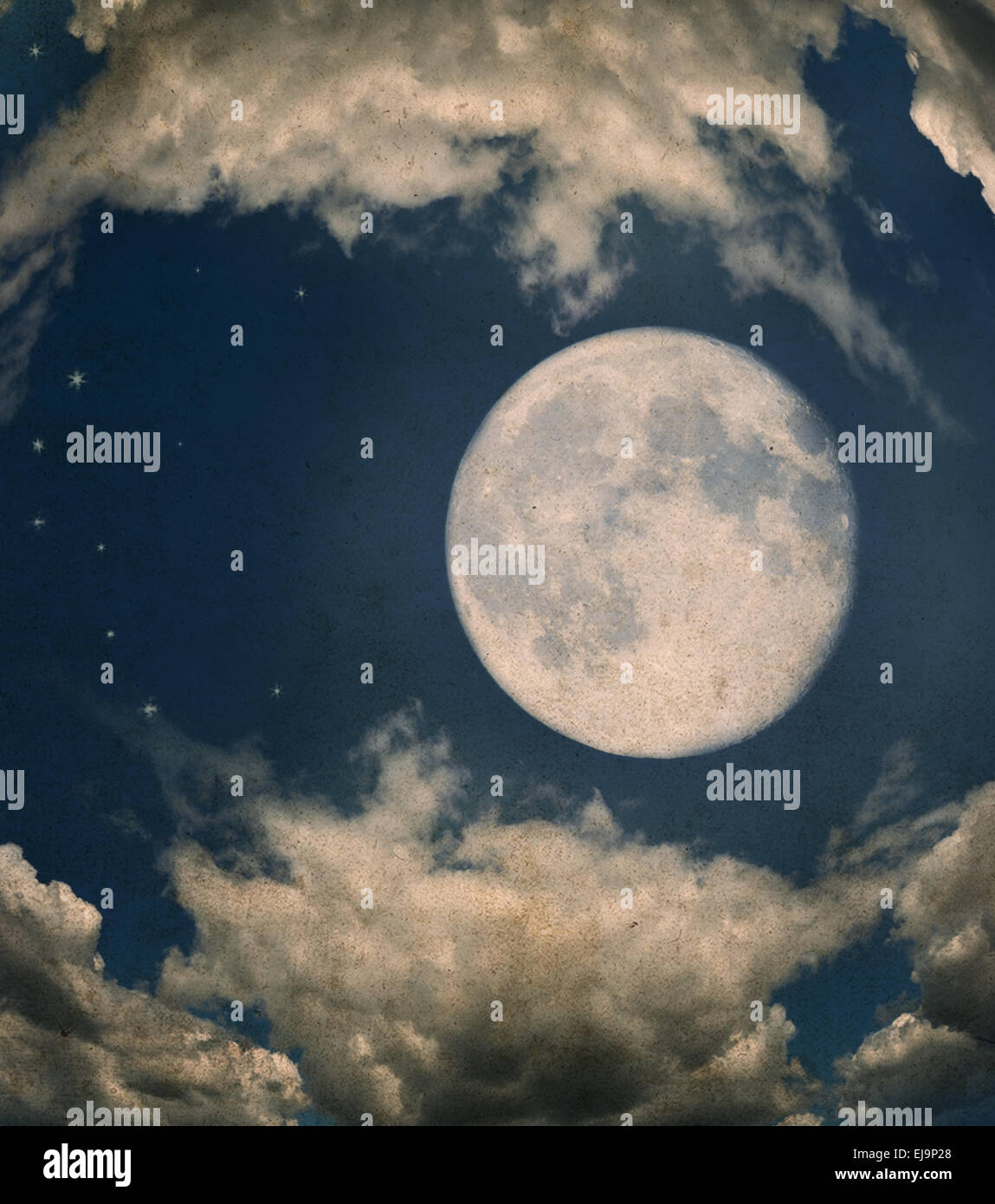 Large full moon with clouds hi-res stock photography and images - Alamy
