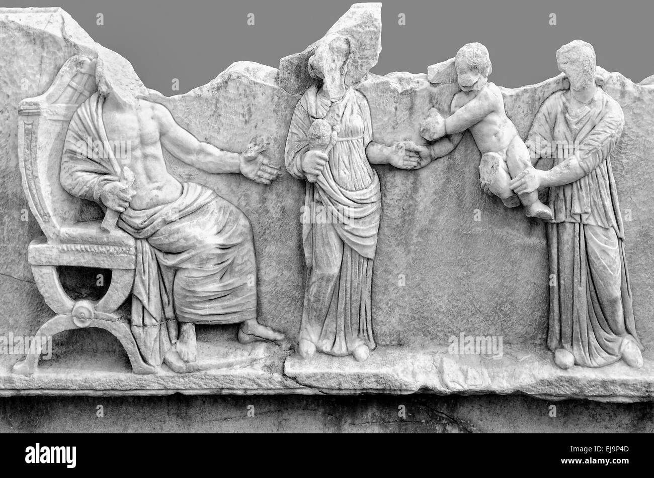 Greek mythological scene black and white Stock Photo - Alamy