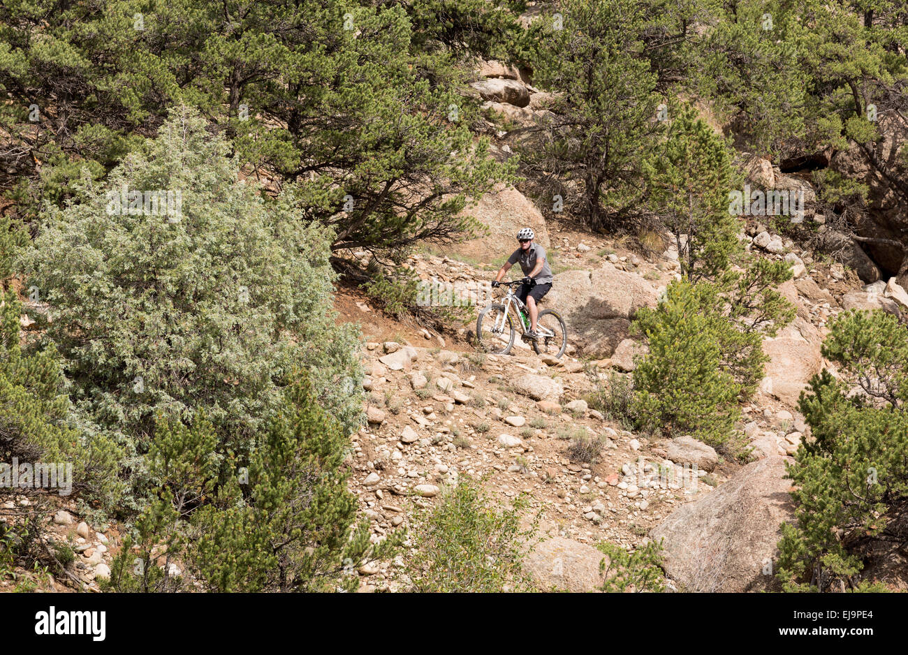 Biker on bike trail hi-res stock photography and images - Alamy