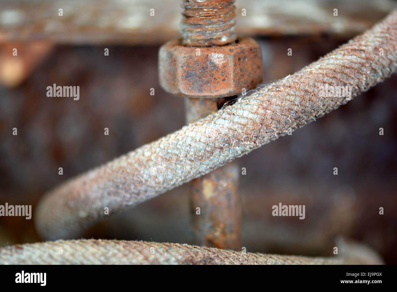 Detail of rusted chain Stock Photo - Alamy