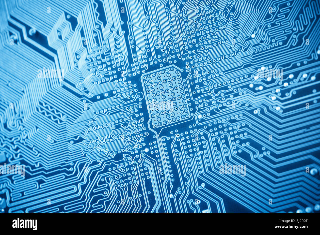 blue circuit board closeup Stock Photo - Alamy