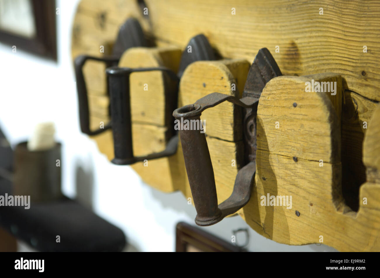 Old irons from solid metal hi-res stock photography and images - Alamy