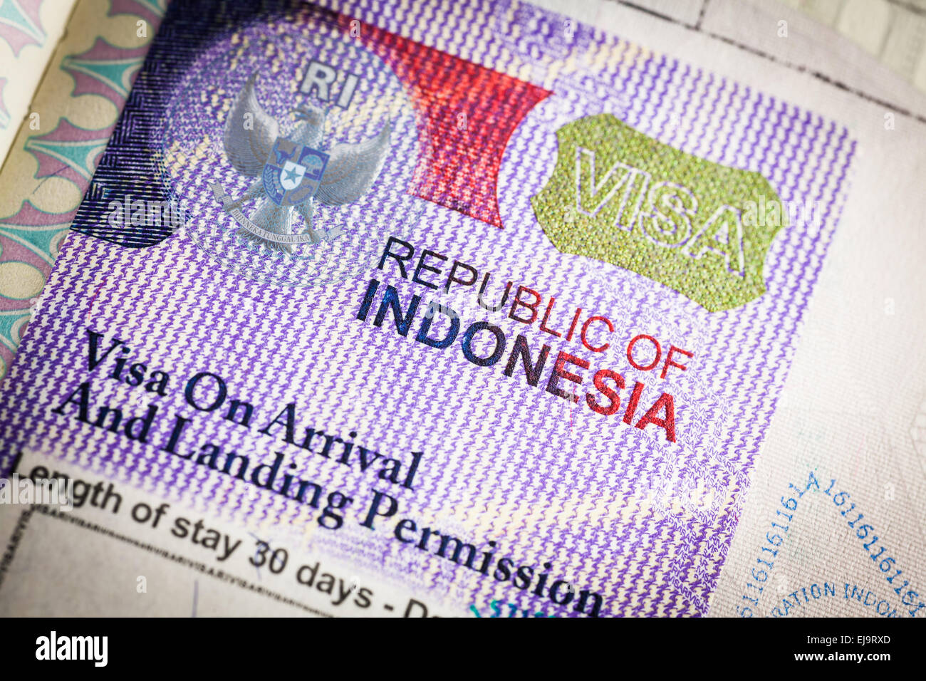 Visa indonesia hi-res stock photography and images - Alamy