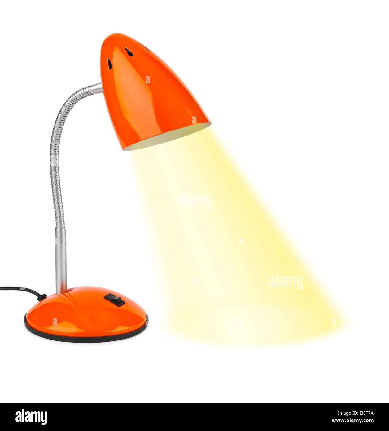 Red desk lamp Stock Photo - Alamy