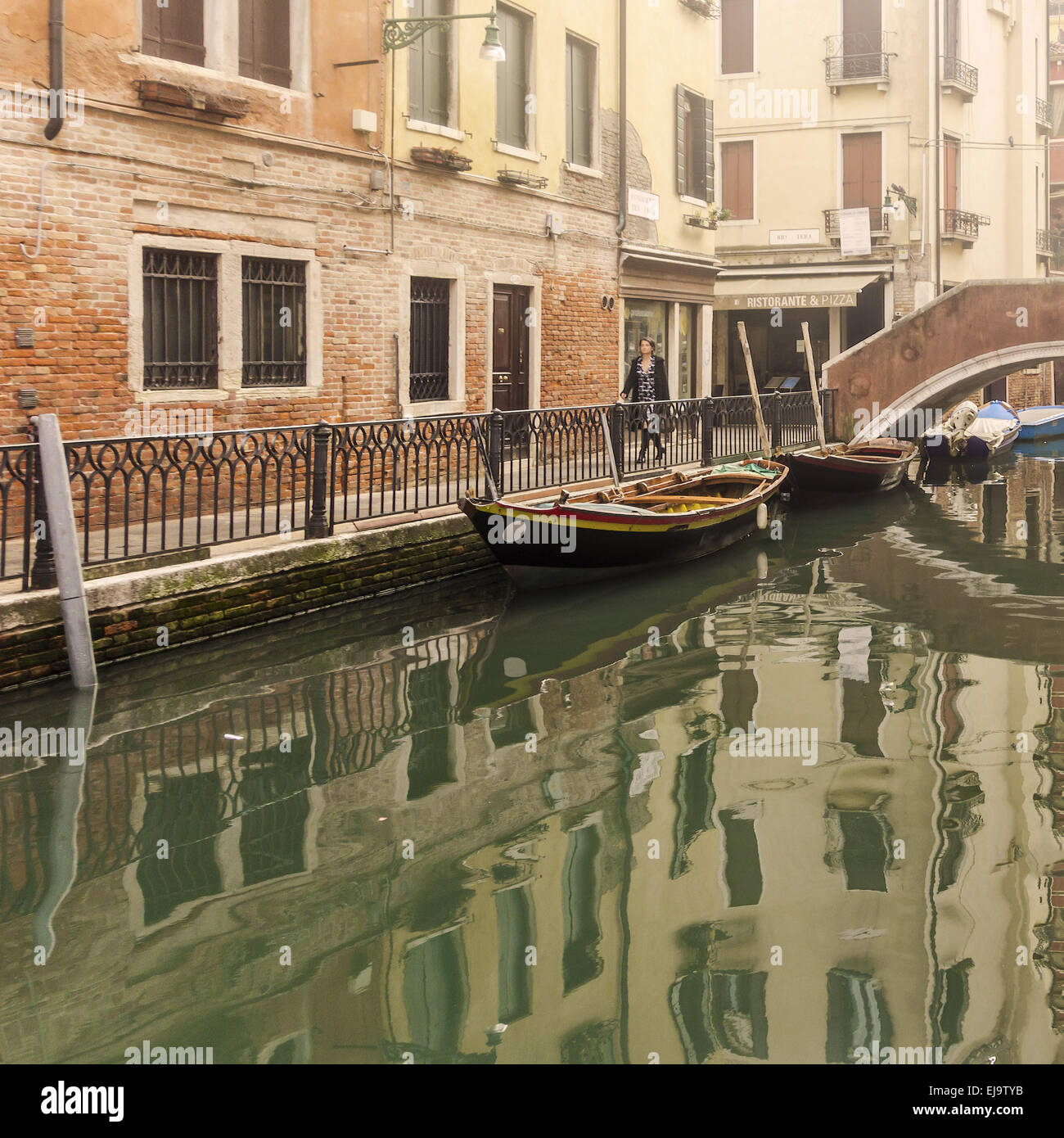 Canal Street Scene Venice Italy Stock Photo - Alamy